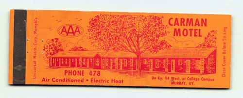 Vintage Carman Motel Murray Kentucky Matchbook | eBay