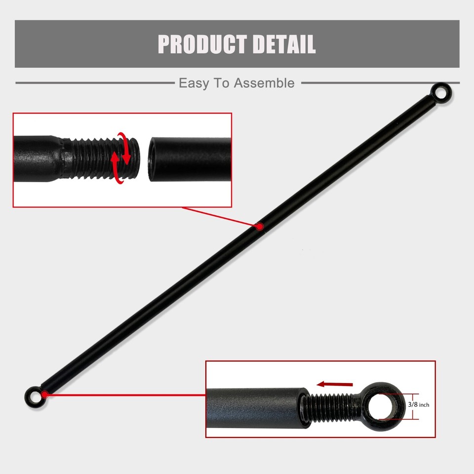Heavy Duty Weighted Metal Rods with Eye Loops for Pergola Canopy Shade ...