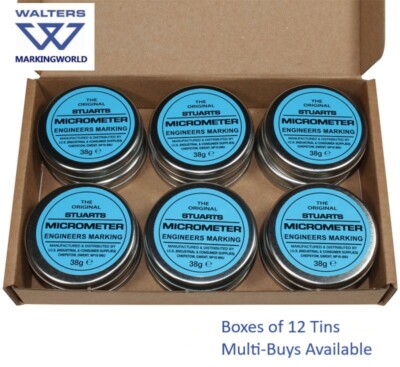 Stuarts Micrometer Engineers Marking Blue or Red 38g Tin | Boxes 12 ...