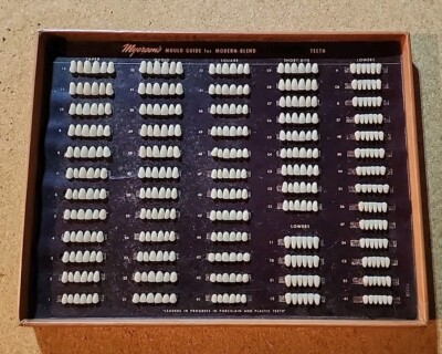 Vintage Myerson’s Modern-Blend Teeth Molds In Picture Frame - Old Tooth ...