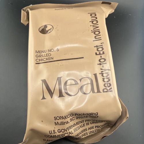 Vintage 2003 US Military MRE Menu 5 Grilled Chicken – OEF/OIF, Ration ...