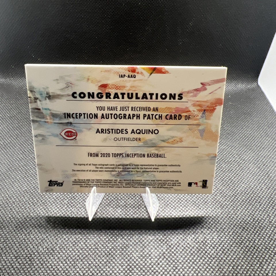 2020 Topps Inception - Inception Autograph Patch Aristides Aquino #IAP ...