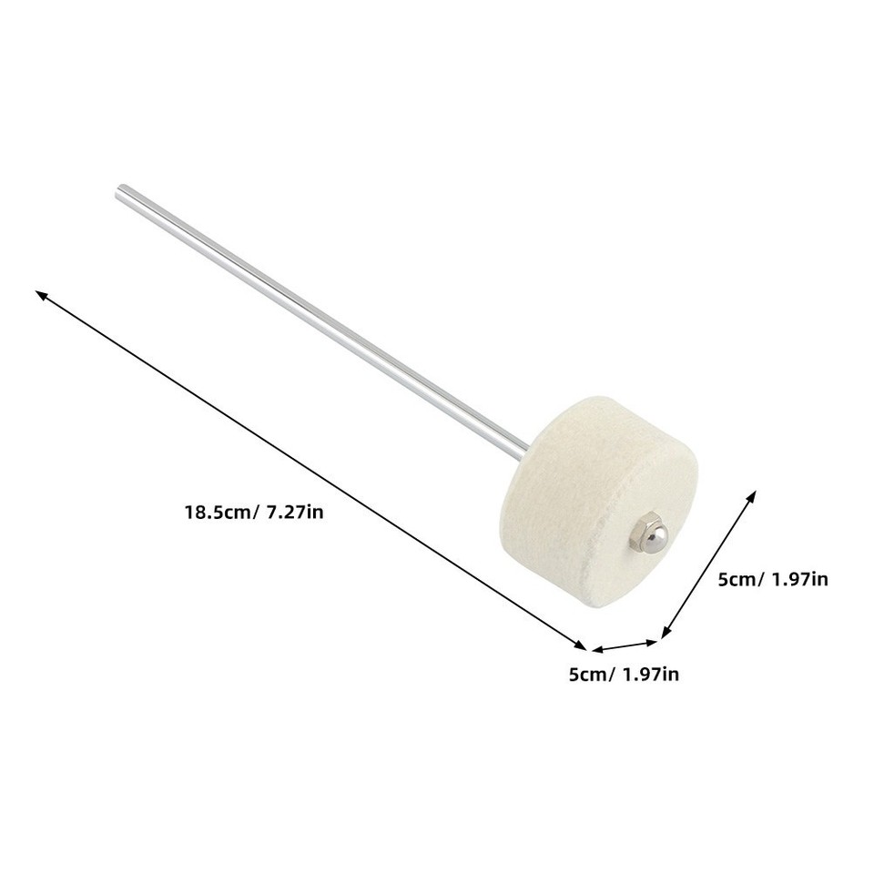 2 Pcs Double Hammer Head Bass Percussion Instruments Sticks Kick Pedal ...