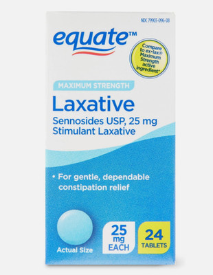 Equate Maximum Strength Laxative Tablets for Constipation Relief, 24ct ...