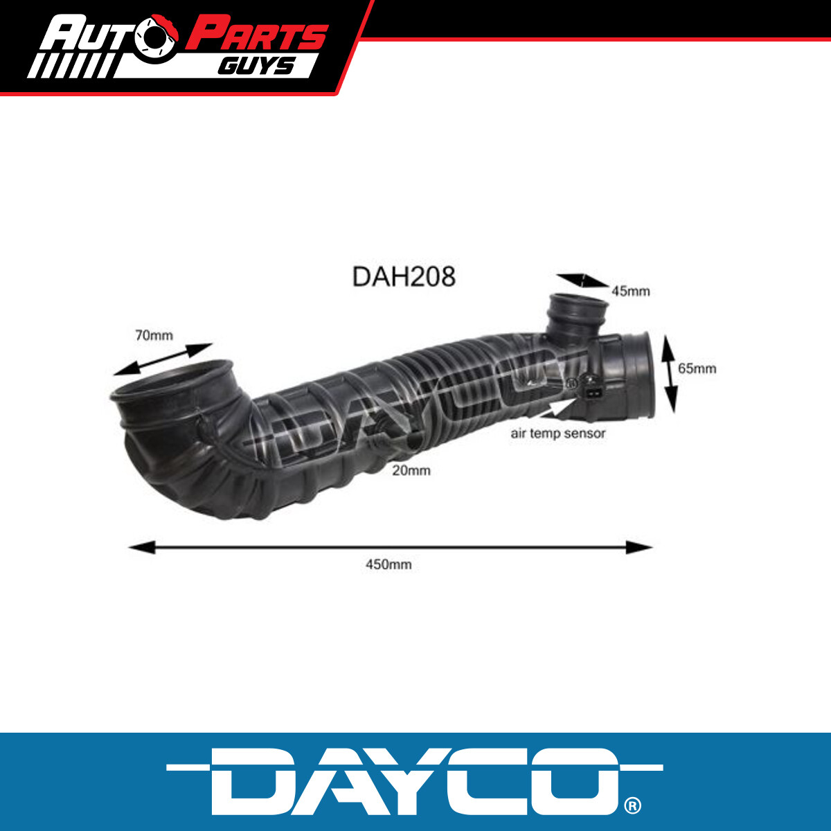 Dayco Air Intake Hose fits Daewoo Nubira J100 2.0L X20SED 97 - 03 ...