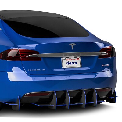For Tesla S 2015-2024 Vicrez Centa VR2 Style Black Rear Diffuser | eBay