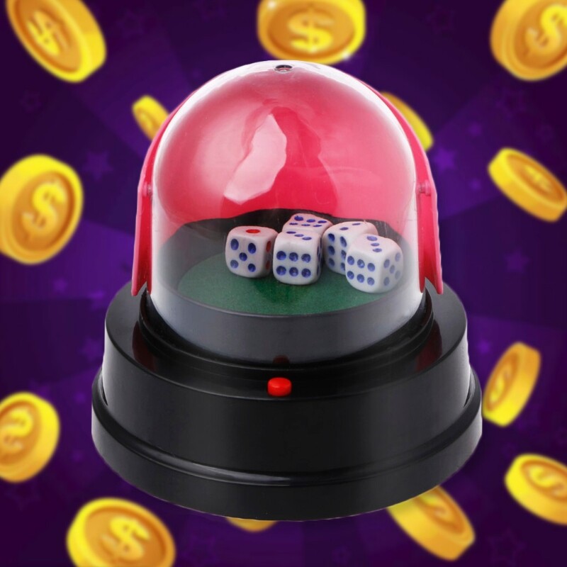 Automatic Dice Roller Cup Powered Pub Bar Party Game for Play With 5 ...