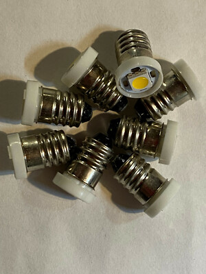 8 x E10 BA7 LED Bulbs Screw Fit Replaces Smiths Jaeger Gauge Instrument ...
