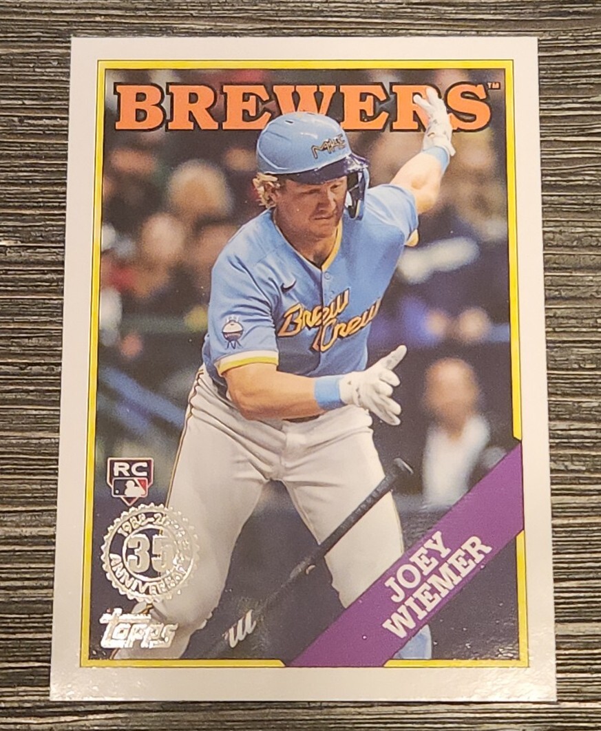 Joey Weimer 1988 Rookie RC 2023 Topps Update #88US-23 Milwaukee Brewers ...