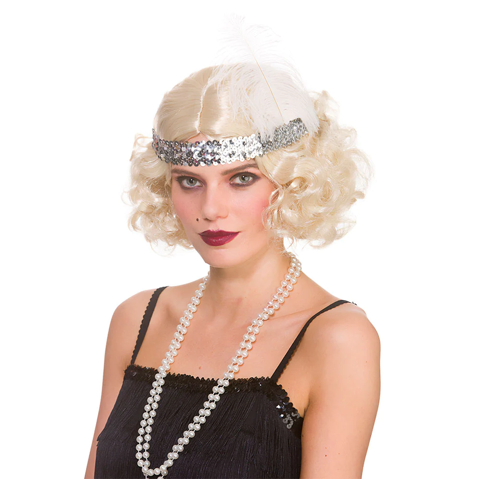 Ladies Blonde Brown 1920s Wig Gatsby Flapper 20s Fancy Dress Movie Star ...