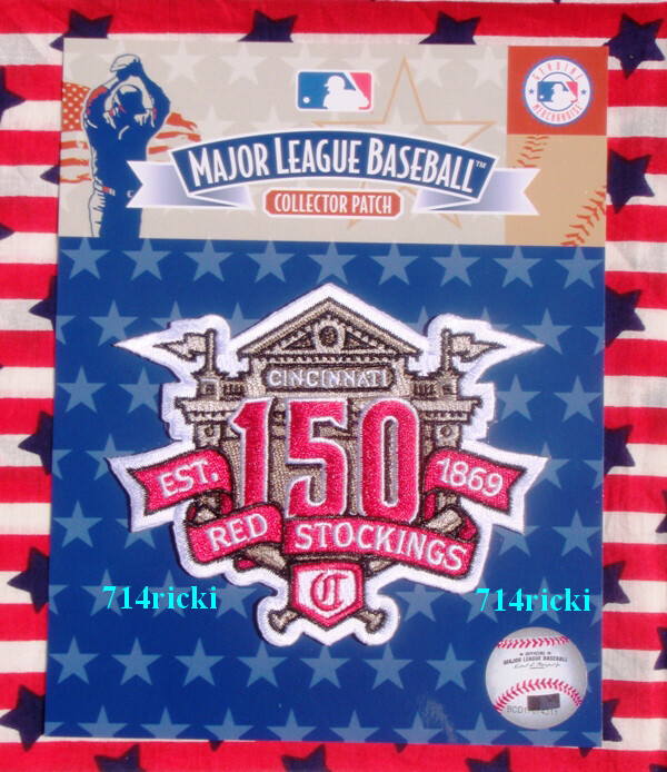 Cincinnati Reds 150th Anniversary Home Jersey Sleeve Collectors Patch ...