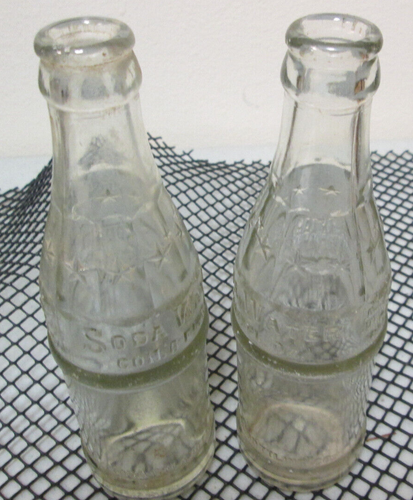 2 Vintage 1923 PATENT SODA WATER COCA-COLA BOTTLE 6 oz, Wisconsin Dells ...