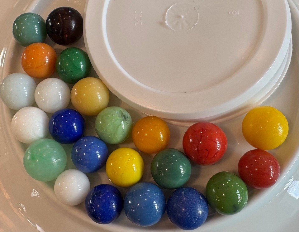 Vintage 1960's Marble Collection - Steelies, Aggies, Cats-Eye, Purees ...