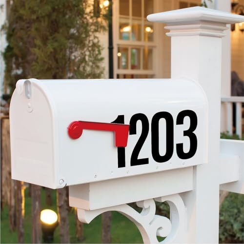 10 Sheets Consecutive Mailbox Numbers Sticker – 0 to 9, 4-inch Self ...