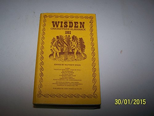 Wisden Cricketers' Almanack 1993 Paperback Book The Fast for sale ...