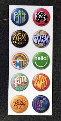 2024 USA Stamps SC#5929-5938 Pinback Buttons Forever Stamps, Block of ...