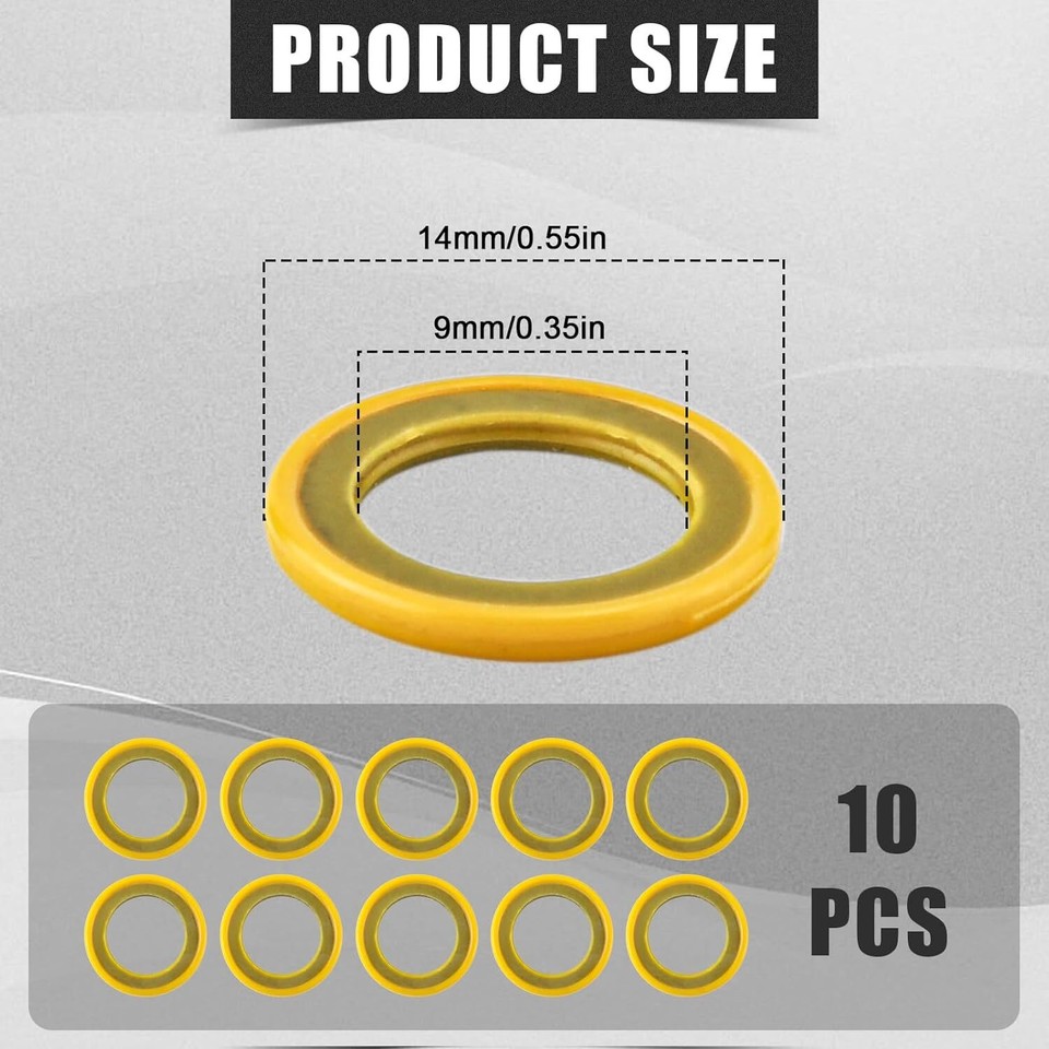 10 x 26-830749 Gearcase Oil Drain Plug Gaskets Screw Washers, Lower ...