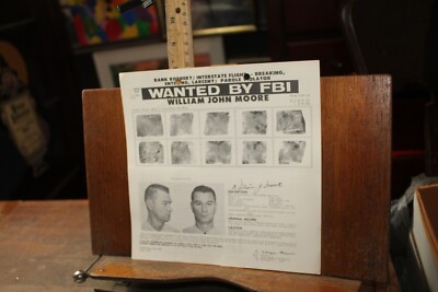 Vintage FBI Wanted Poster June 8 1971 William John Moore | eBay