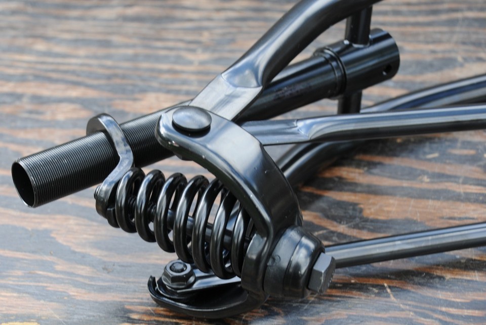 Black 26" Cruiser Bicycle SPRINGER FORK 1" Vintage Schwinn Chopper Rat ...