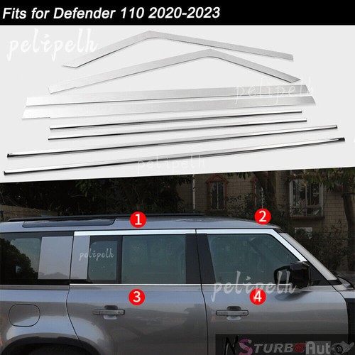 8pcs Fits for Defender 110 2020-2023 Window Frame Trim Moulding Sill ...