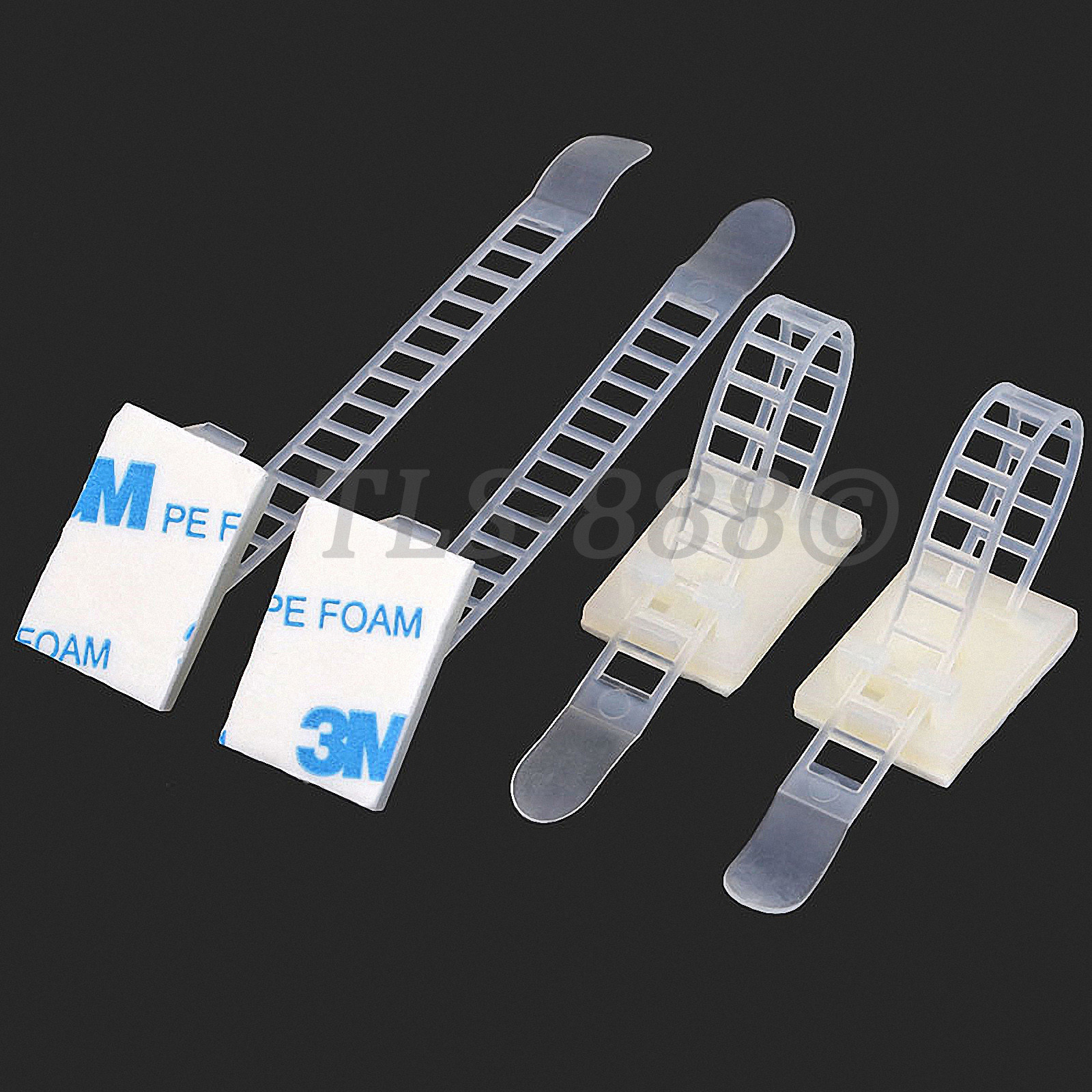 3M Self Adhesive Fixed Cable Zip Tie Mount Bases Seat for Cables ...