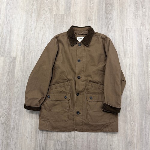 Orvis Classic Barn Coat Men Large Brown Chore Field Jacket Quilted ...