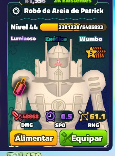 SPONGEBOB TOWER DEFENSE SW 5 STARS PATRICK'S SAND ROBOT SF | eBay