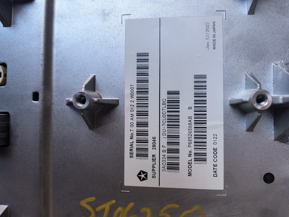 2019-2024 Ram Truck 12" Screen Genuine Mopar Center Stack Controls ...