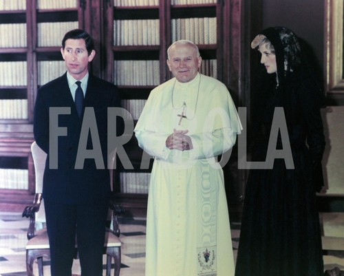 Vintage Press Photo 1985, Pope John Paul II With Charles And Diana By ...