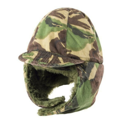 Authentic British Army Surplus Winter Hat Thick Synthetic Fur Pile ...