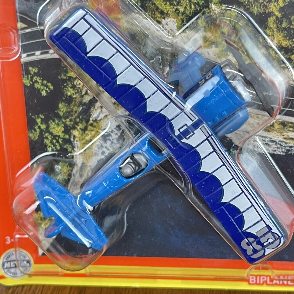 2022 Matchbox Sky Busters 13/33 Biplane-A Blue & White | eBay
