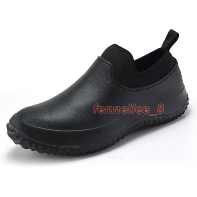 Men Work Chef Shoes Waterproof Oil-proof Kitchen Resistant Restaurant ...