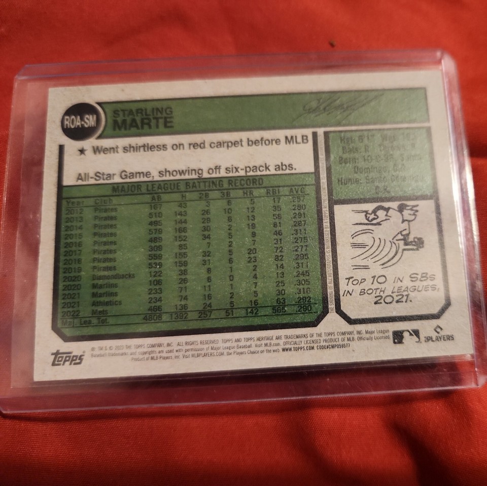 2023 Topps Heritage High Number -Real One Autographs #ROA-SM Starling ...