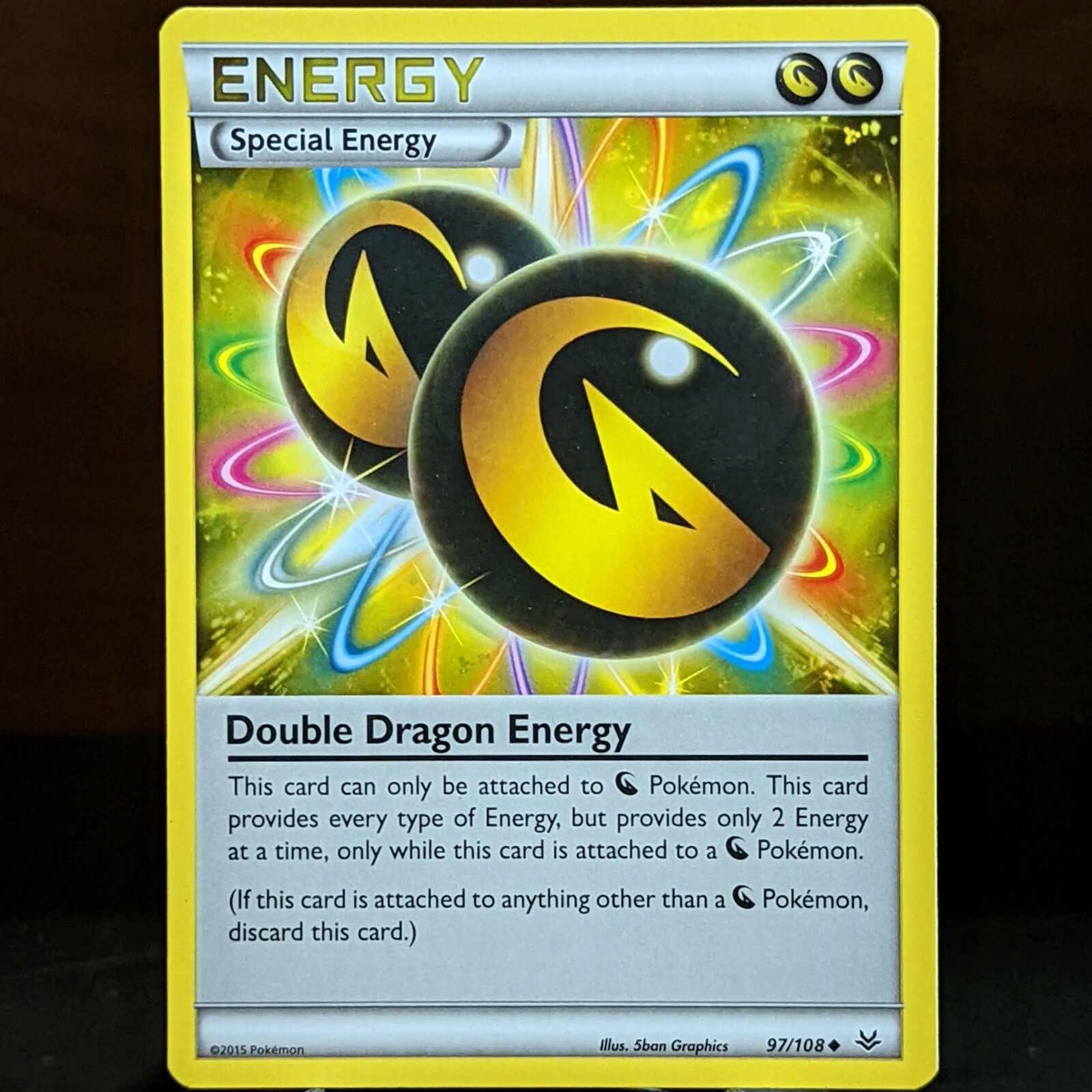 Double Dragon Energy 97/108 NM Roaring Skies XY Near Mint 2015 Pokemon ...