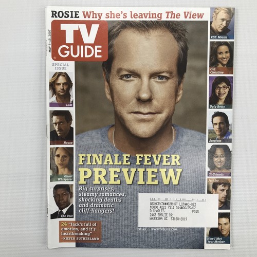 TV Guide May 13, 2007 Issue # 2823 Subscription Edition Cover: Kiefer ...