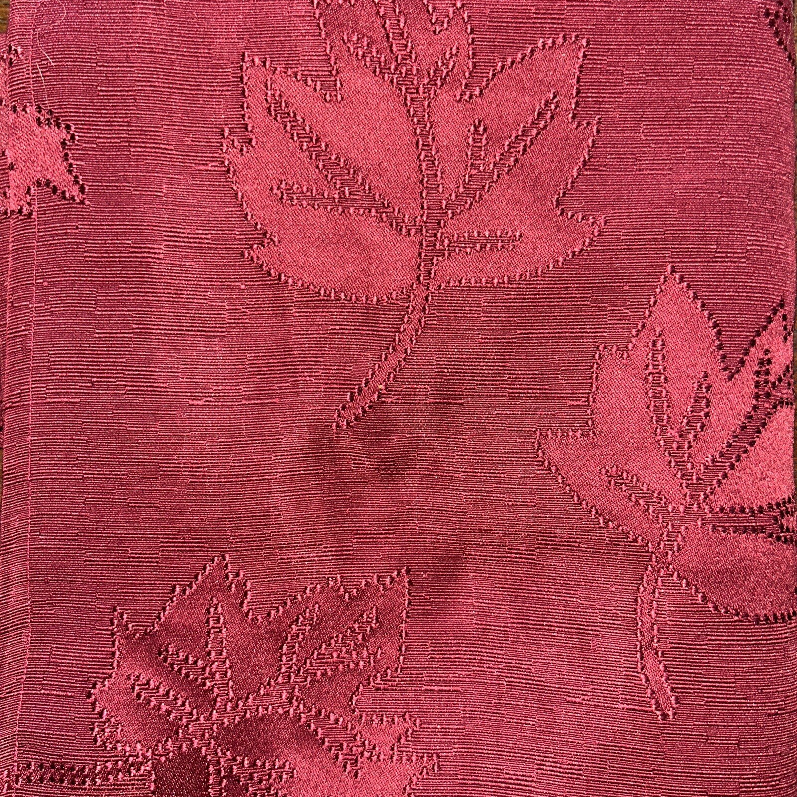 2 Beautiful Burgundy Maroon Drapes Curtains Panels Embroidered Leaf ...