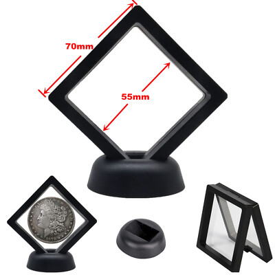 70*70mm 3D Floating Coin Display Frame Holder Case For Trade Dollar ...