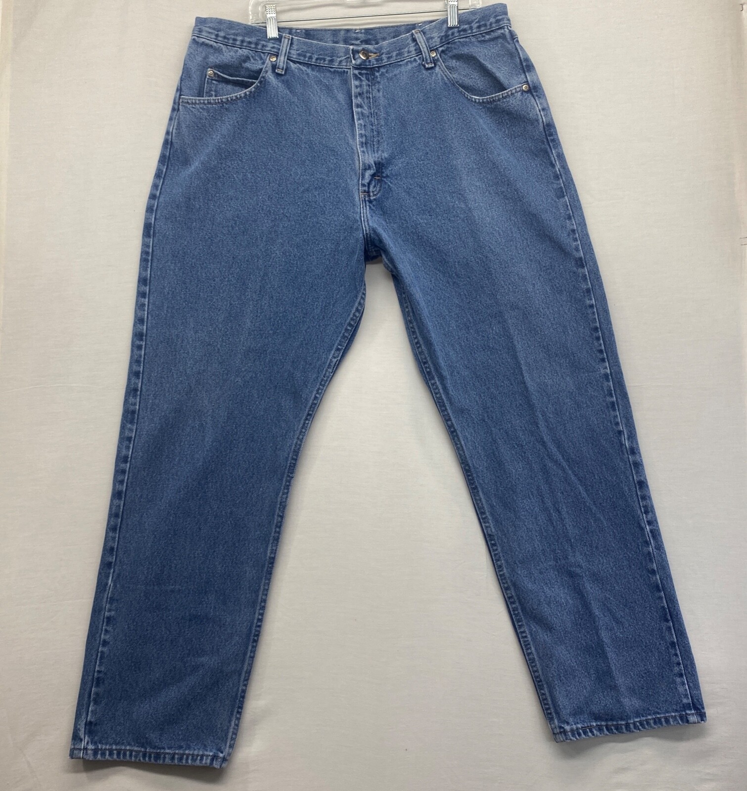 WRANGLER MENS PANTS BLUE SZ 40X32 Actual 37x30 DENIM JEANS RELAXED FIT ...