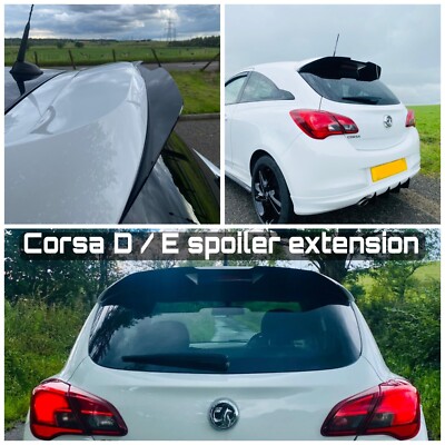 fits Vauxhall Corsa D E roof wing lip spoiler extension UK made 3 door ...