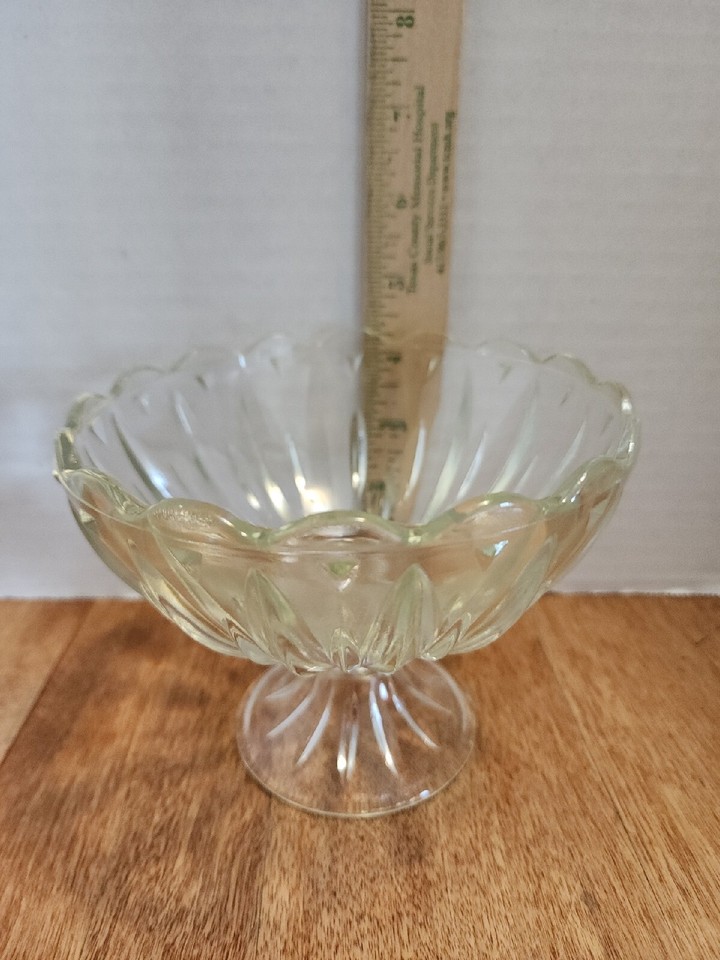 Crystal Compote Bowl 4-1/4" High x 5" Wide Candy Nut Dish | eBay