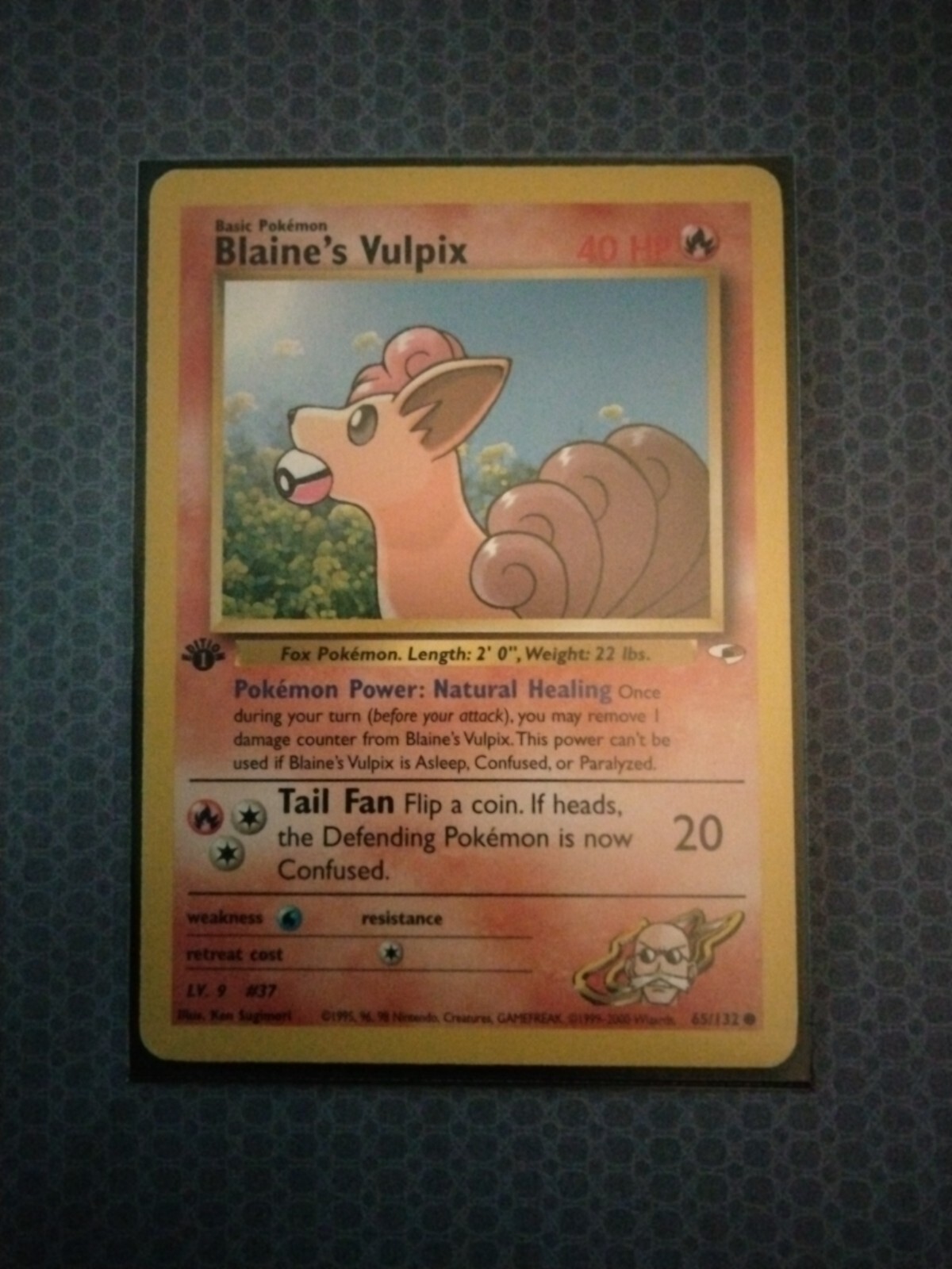Pokémon TCG Blaine's Vulpix Gym Heroes 65/132 Regular 1st Edition ...