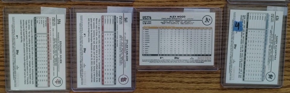 Baseball Lot Of 16 Serial Numbered Cards - See Description For List Of ...