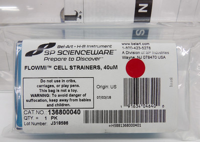 Bel-Art SP Scienceware 136800040 Flowmi Cell Strainers 40um, Qty: 1 ...