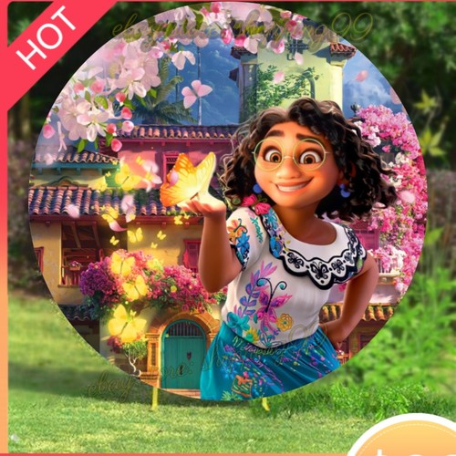 Round Encanto Mirabel Theme Backdrop Cover Girls Birthday Photo ...