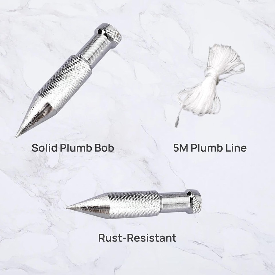 High Strength Plumb Bob Set for Vertical Surveying and Alignment Tasks ...
