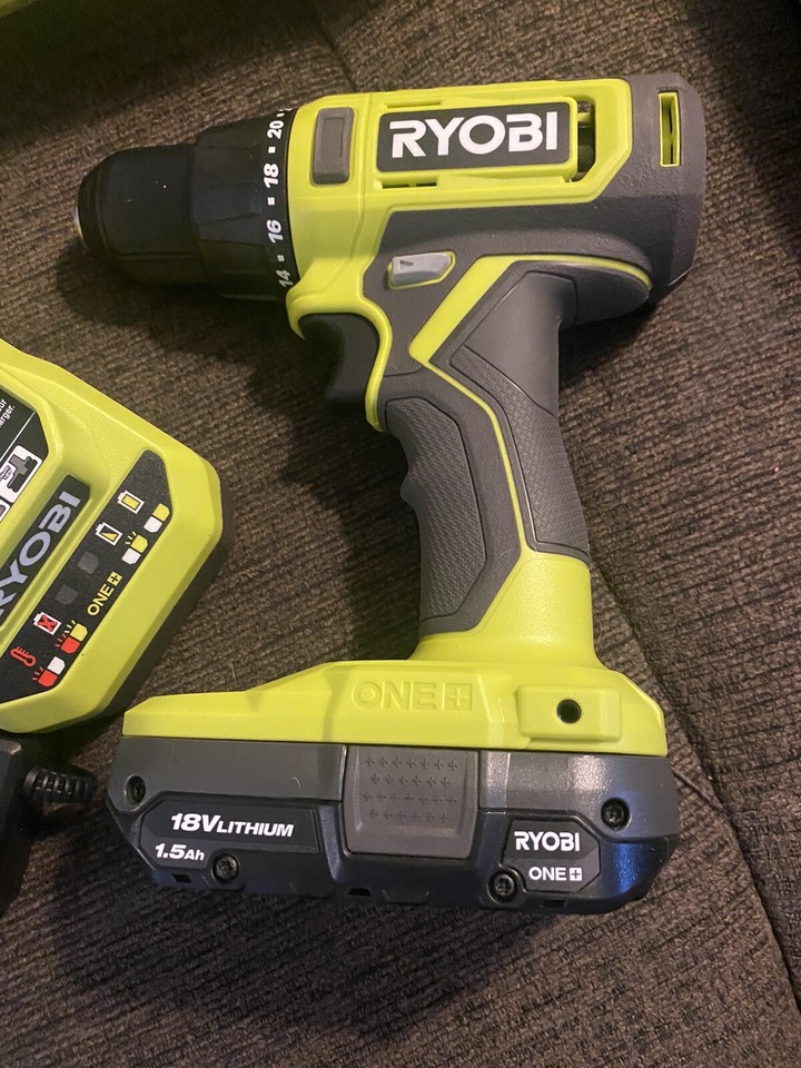 Ryobi ONE+ PCL206K1 18V 1/2" Drill/Driver Kit (1.5Ah Battery & Charger ...