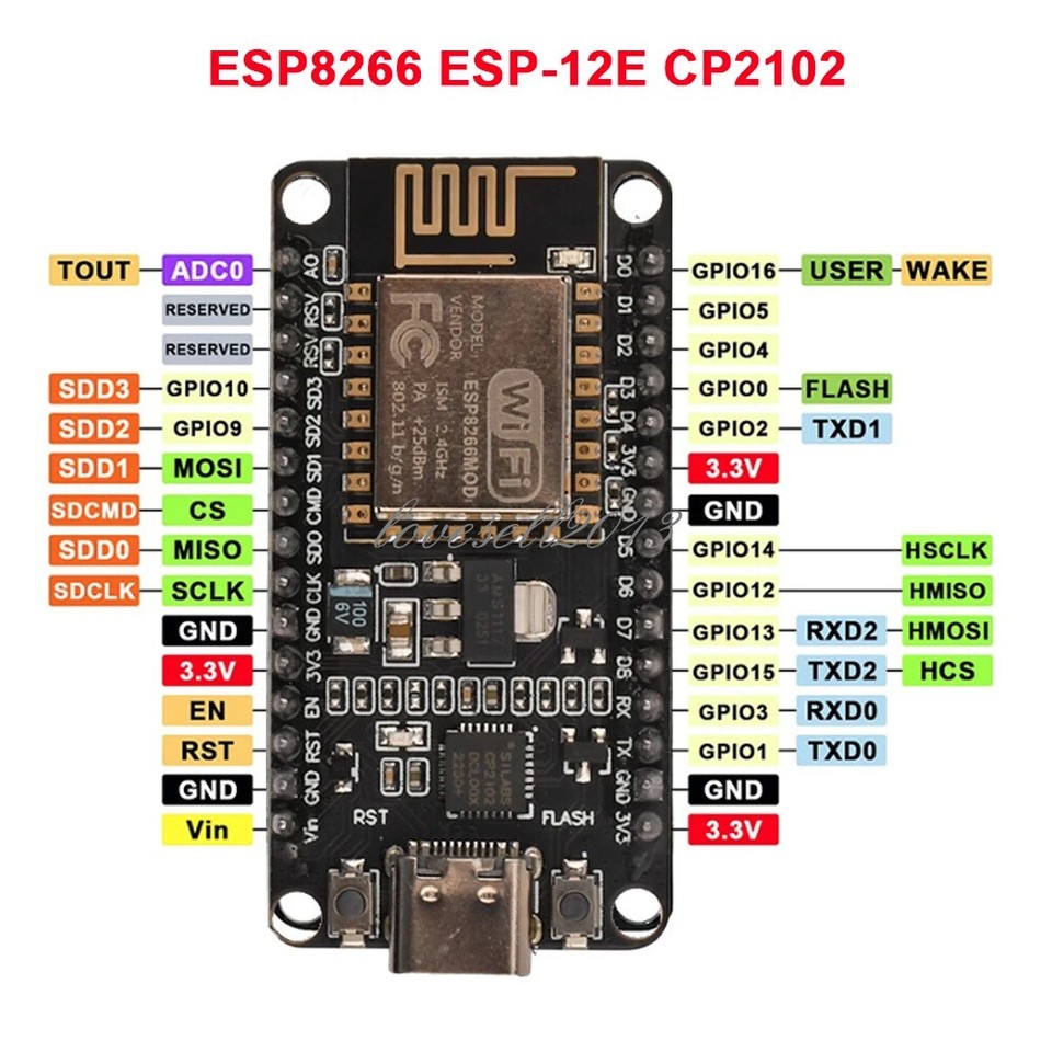 NEW NodeMCU V3 ESP8266 Serial Module CP2102 ESP-12E WiFi Development ...