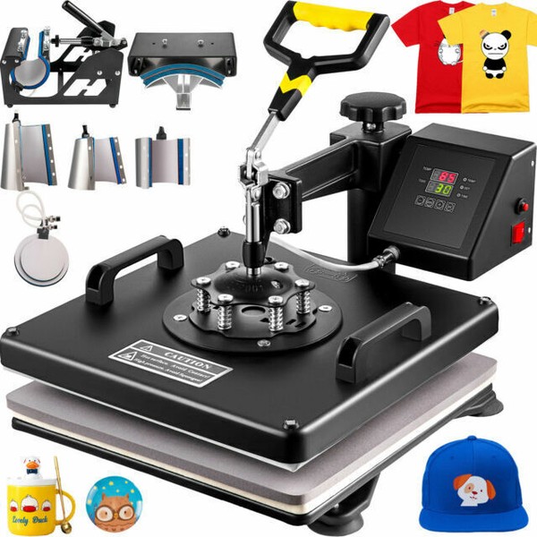 VEVOR 15 X 15 inch 8-in-1 Digital Multifunctiona Heat Press Machine for ...