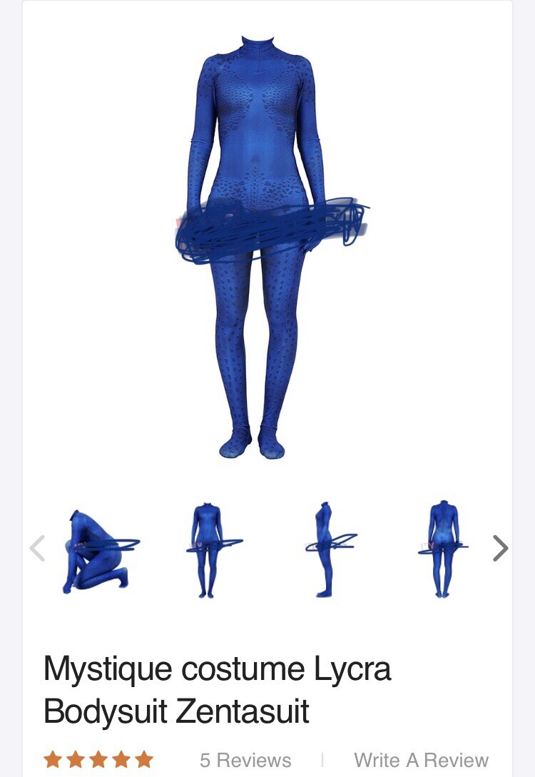 Mystique Costume Bodysuit
