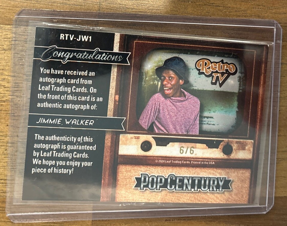 Jimmie JJ Walker - 2024 Leaf Pop Culture #RTV-JW1 Comedian Actor Auto ...